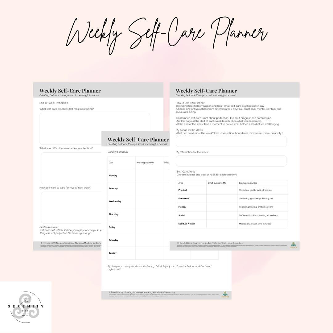 Weekly Self-care Planner - Etsy