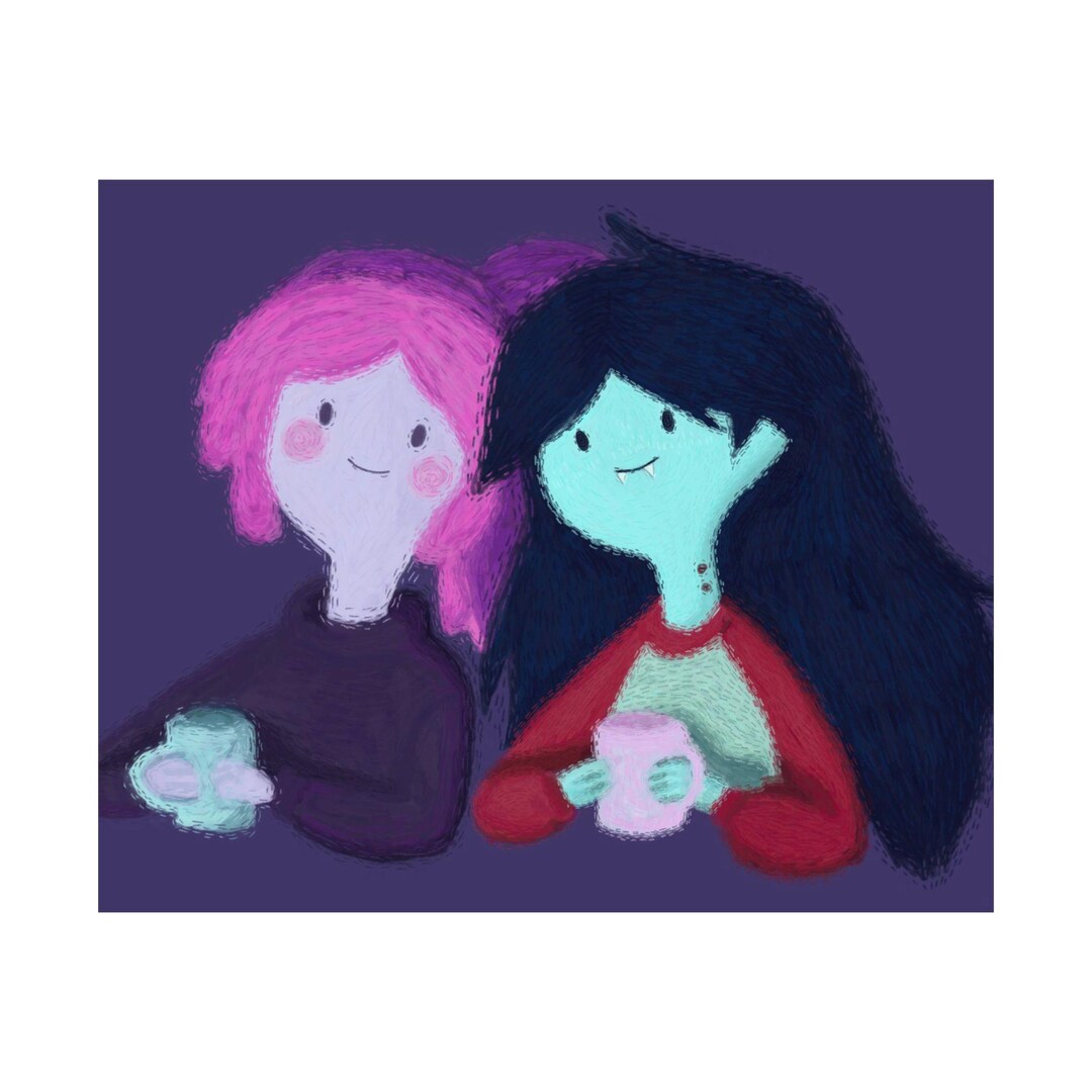 Poster, Princess Bubblegum and Marceline Graphic Art Print, Matte Wall ...