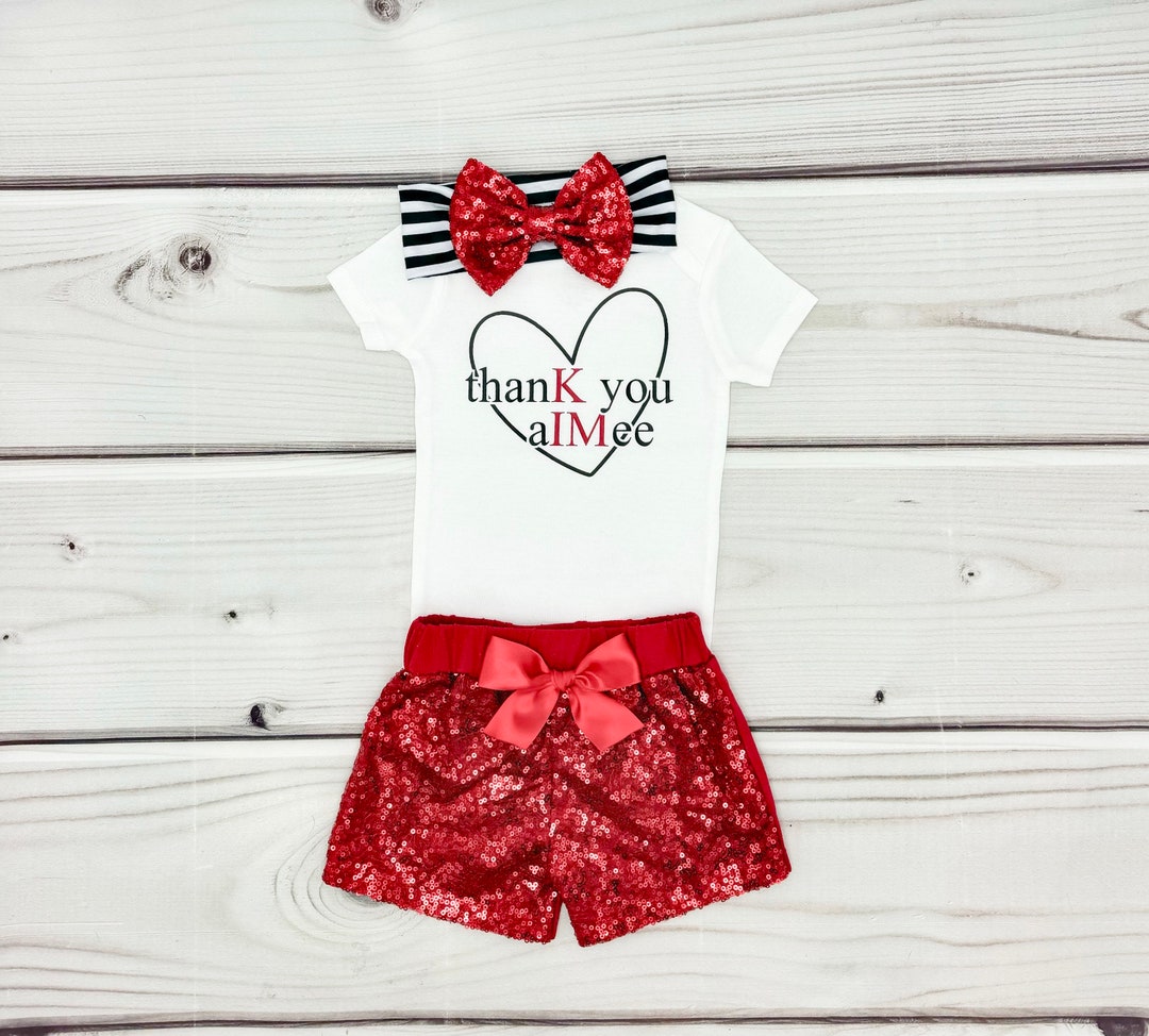 Baby Girl Swiftie Outfit - Thank You Aimee Baby Girl Bodysuit - Red ...