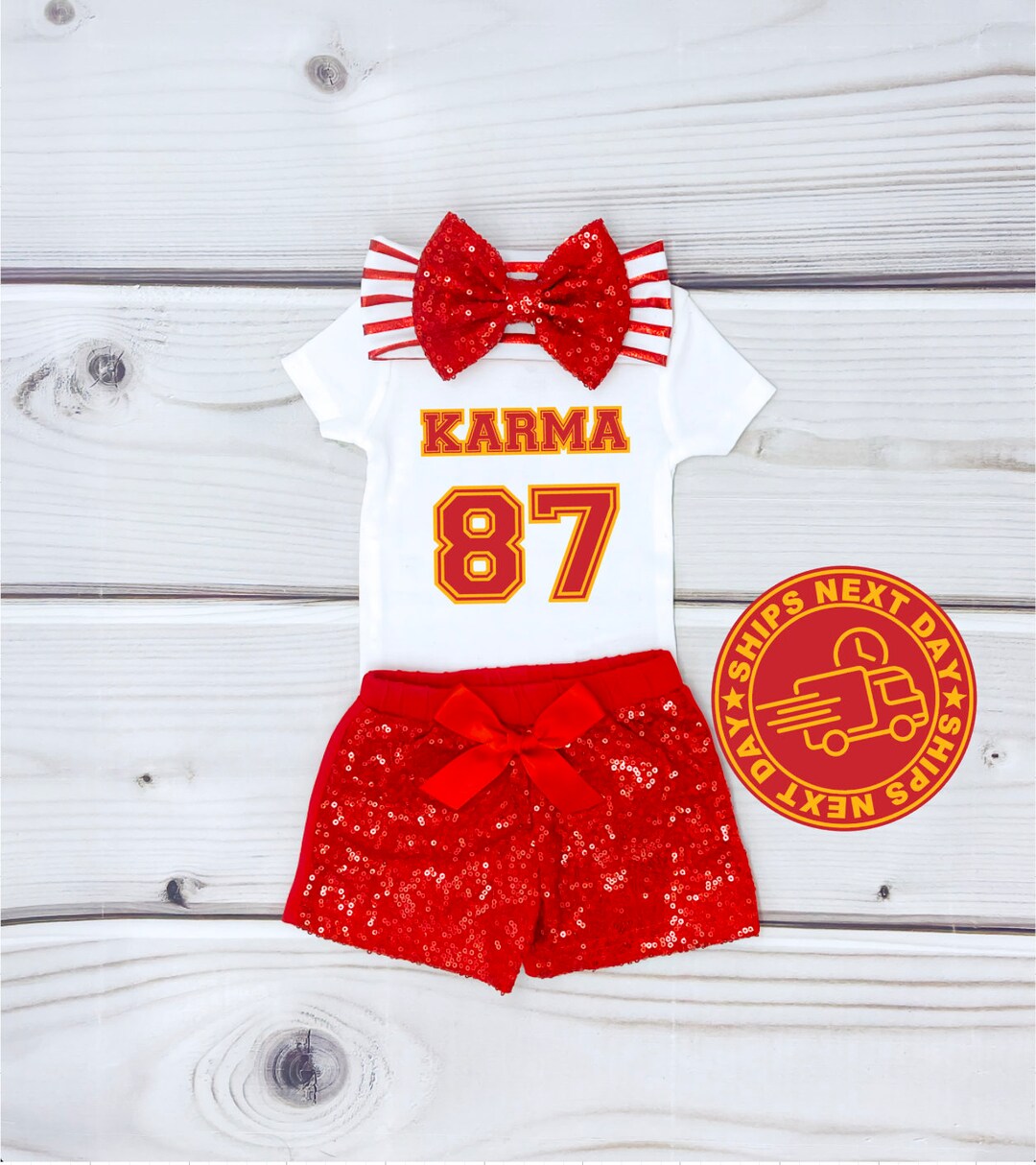 Karma 87 Baby Girl Outfit , Little Swiftie Outfit , T.S. Little Fan ...
