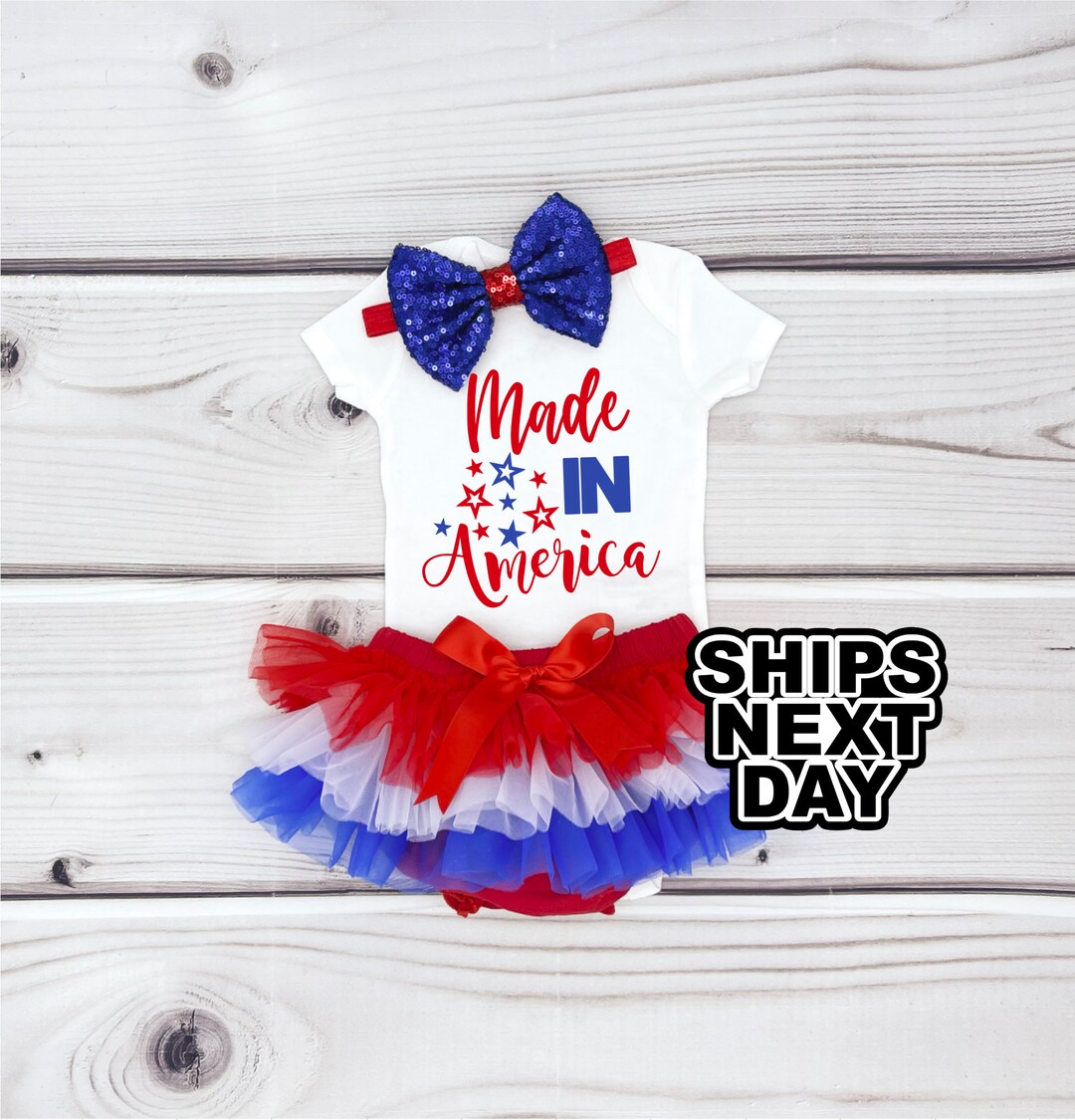 4th of July Baby Girl Outfit, USA Outfit for Baby - Forth of July Baby ...