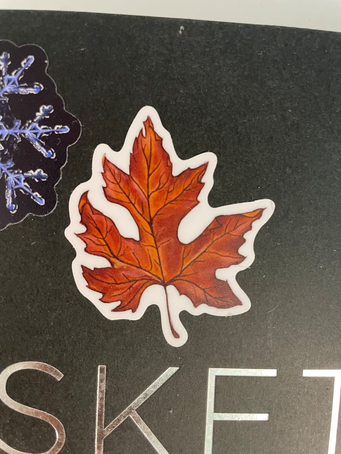 Maple Fall Leaf Sticker Hand-drawn - Etsy