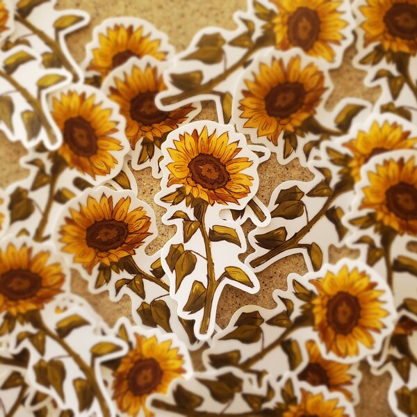 Sunflower Sticker - Etsy