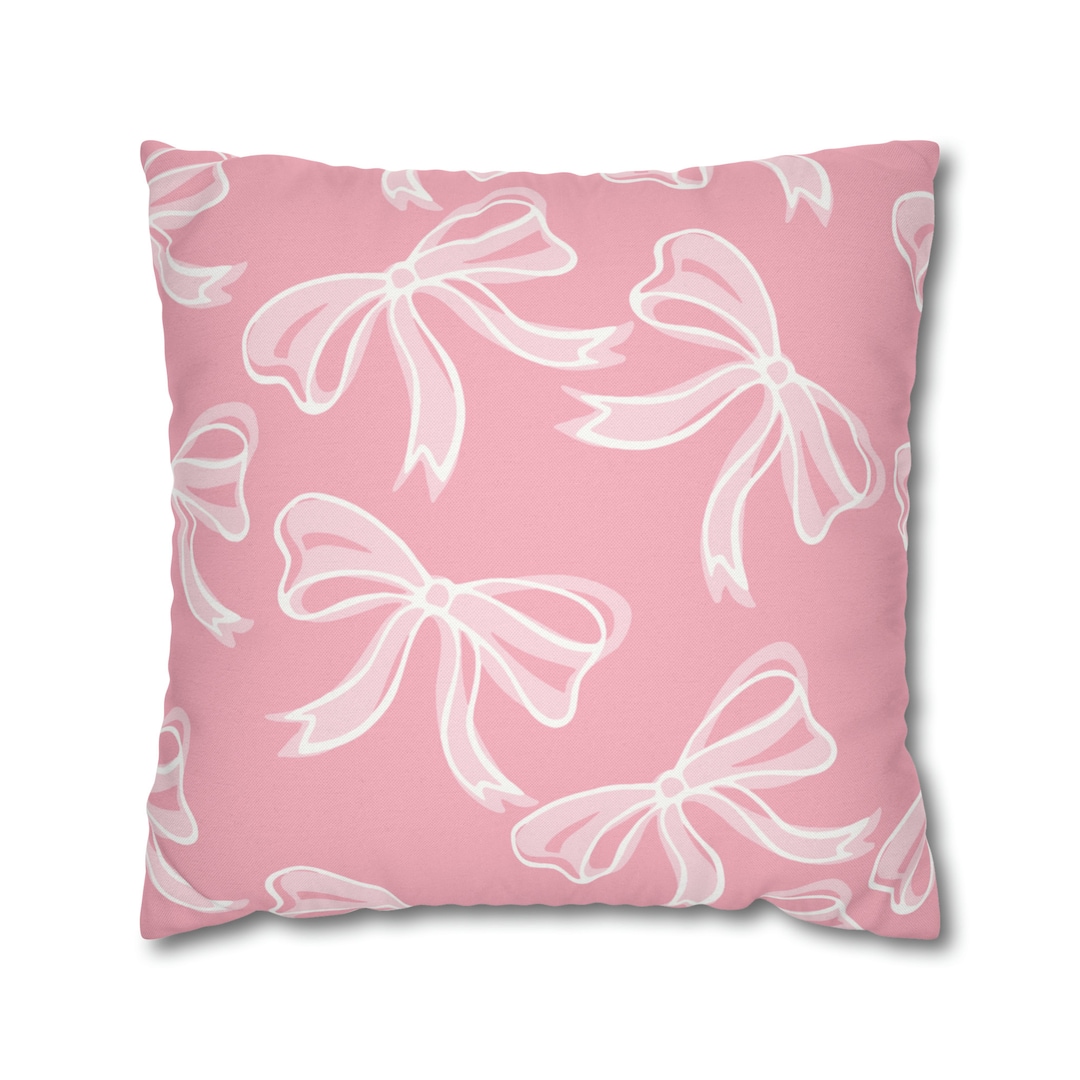 Trendy Bow College Pillow Cover Dorm Pillow, Graduation Gift, Bed Party ...