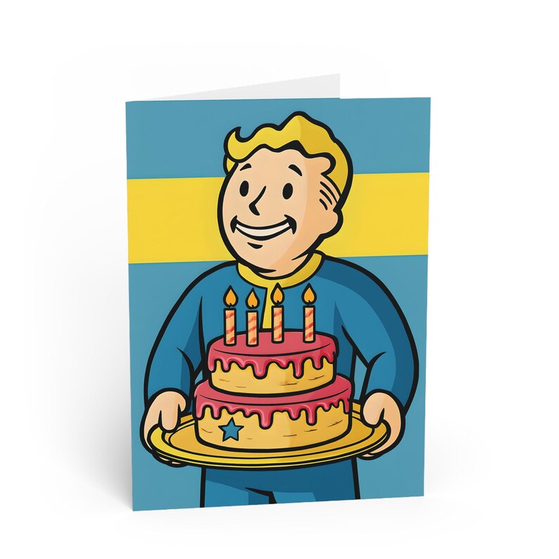 Fallout Inspired Fan Art Birthday Greeting Card | Gamer | Fun ...