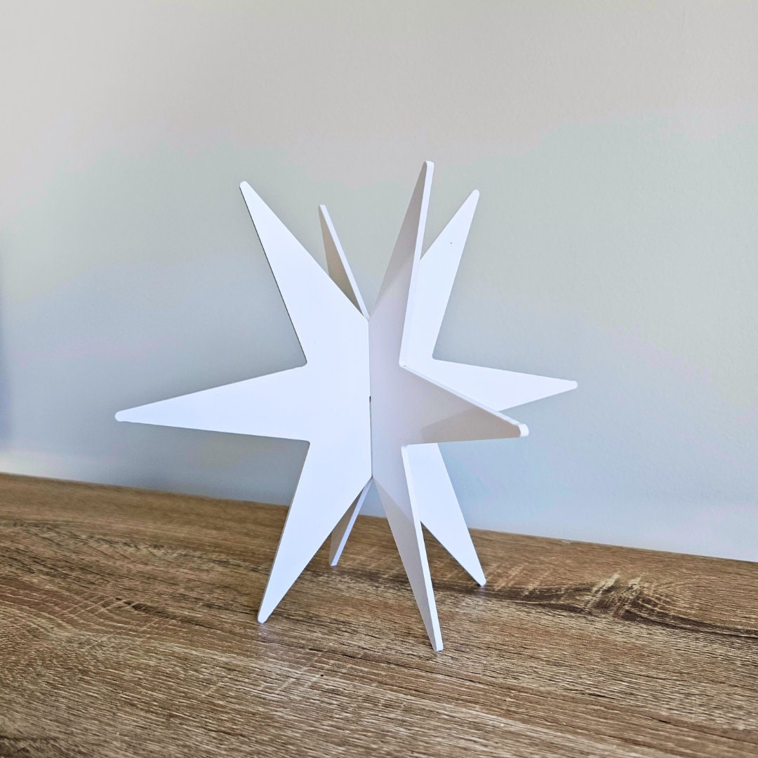 Upcycled 3D Interlocking Star Decoration - Etsy
