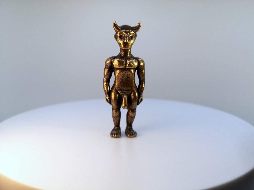 Devil Figure Male Bronze Pendant / Bigger Sassy Sculpture - Etsy