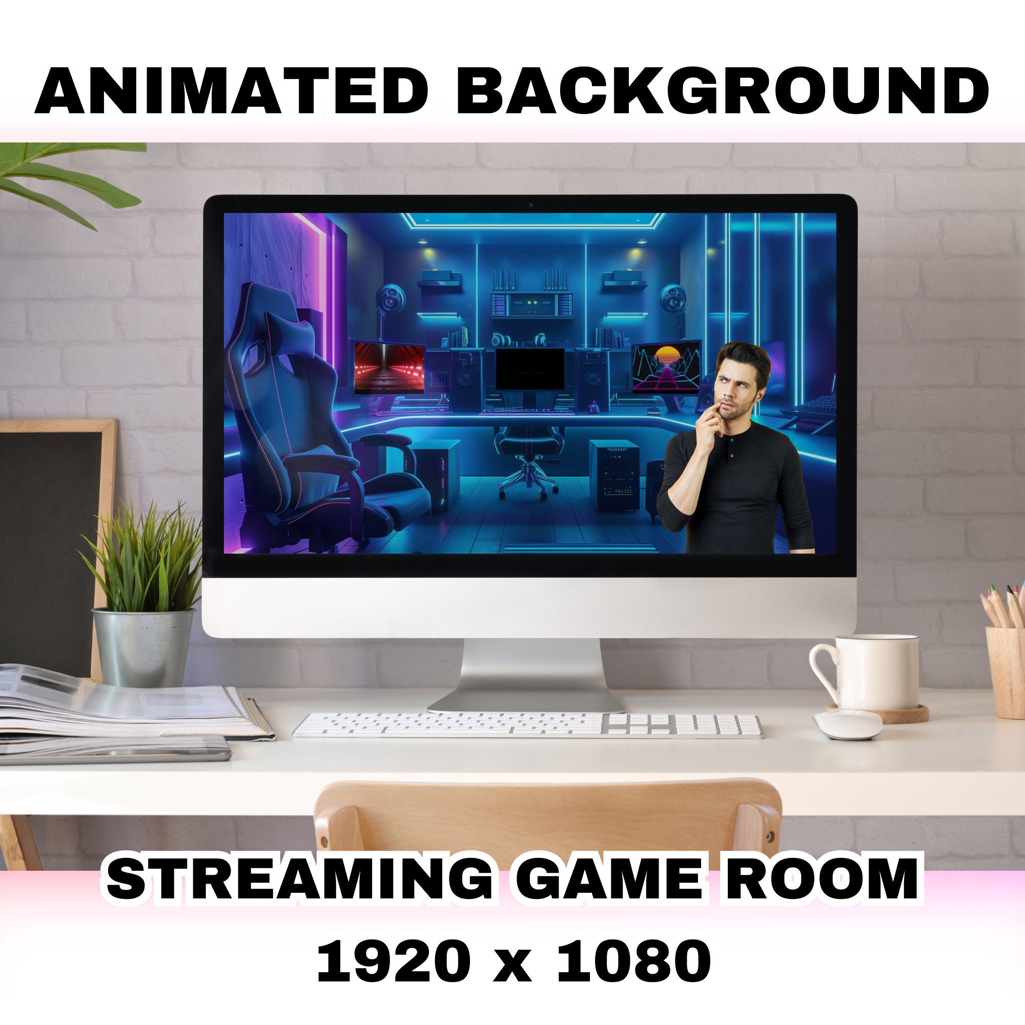 Vtuber Animated Background, Game Streaming Room Background, Animated ...