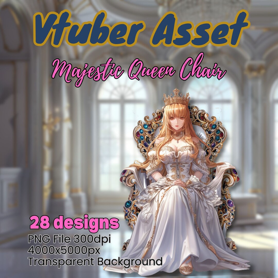 Vtuber Asset, Majestic Queen Chair, Chair Bundle, Stream Decoration ...