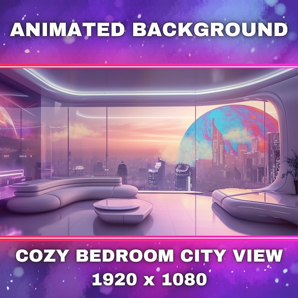 Vtuber Futuristic Animated Background - Etsy