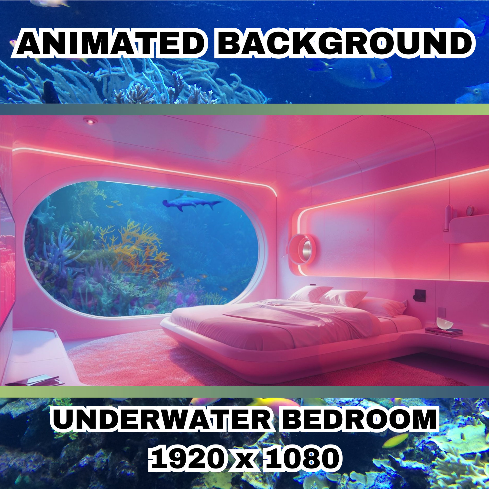 Vtuber Animated Background, Animated Background, Ocean Deep, Lofi Cozy ...