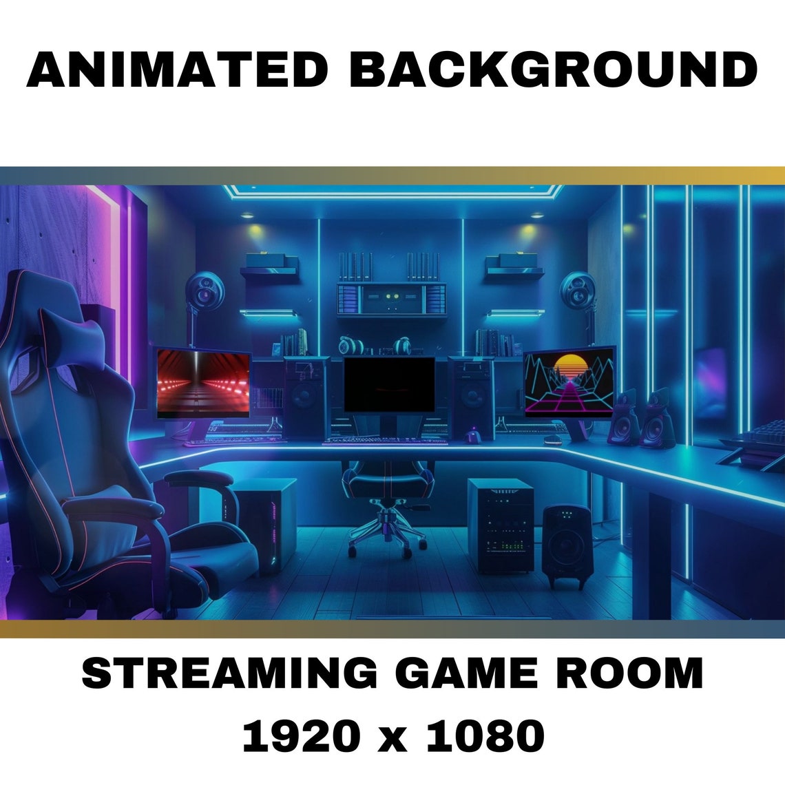 Vtuber Animated Background, Game Streaming Room Background, Animated ...