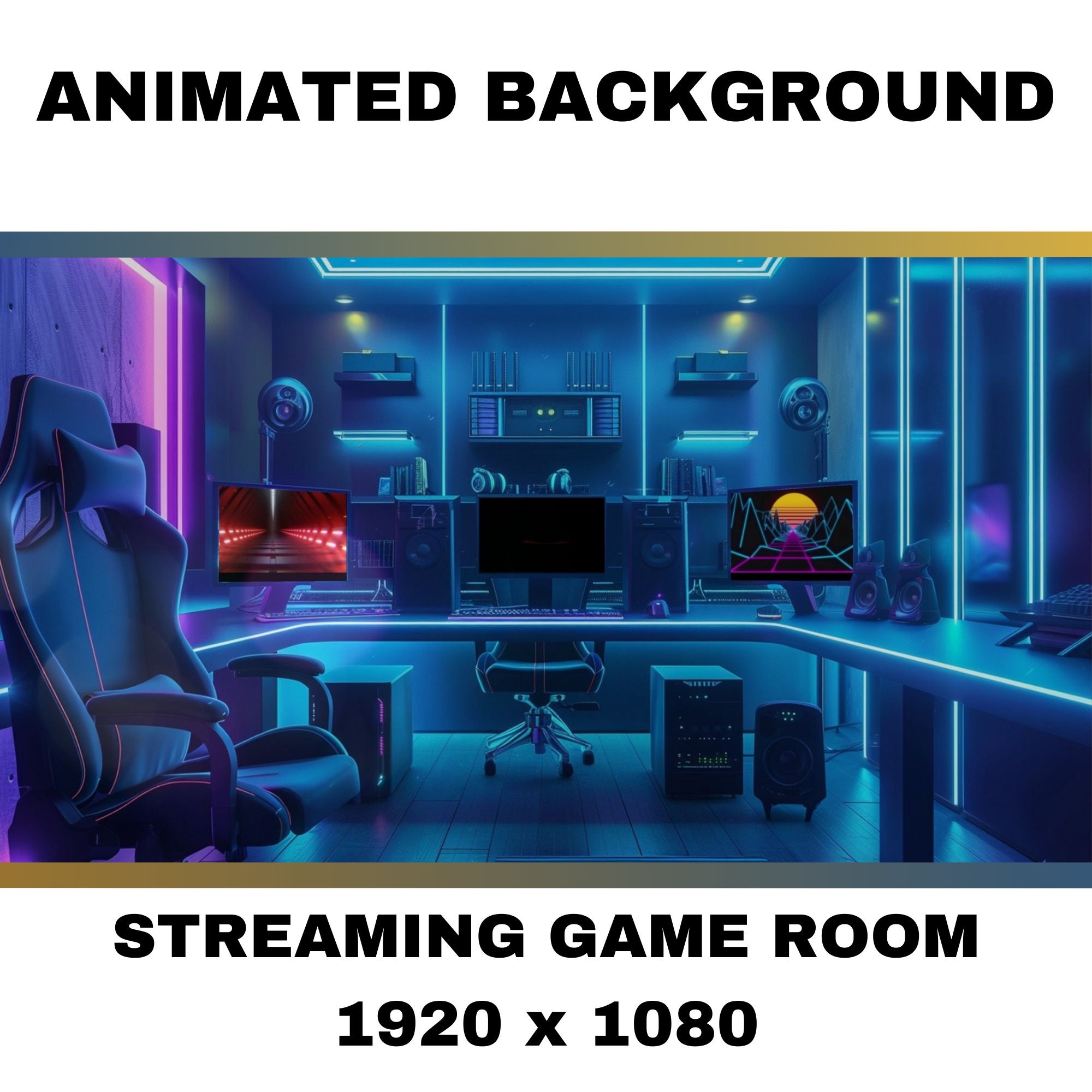 Vtuber Animated Background, Game Streaming Room Background, Animated ...