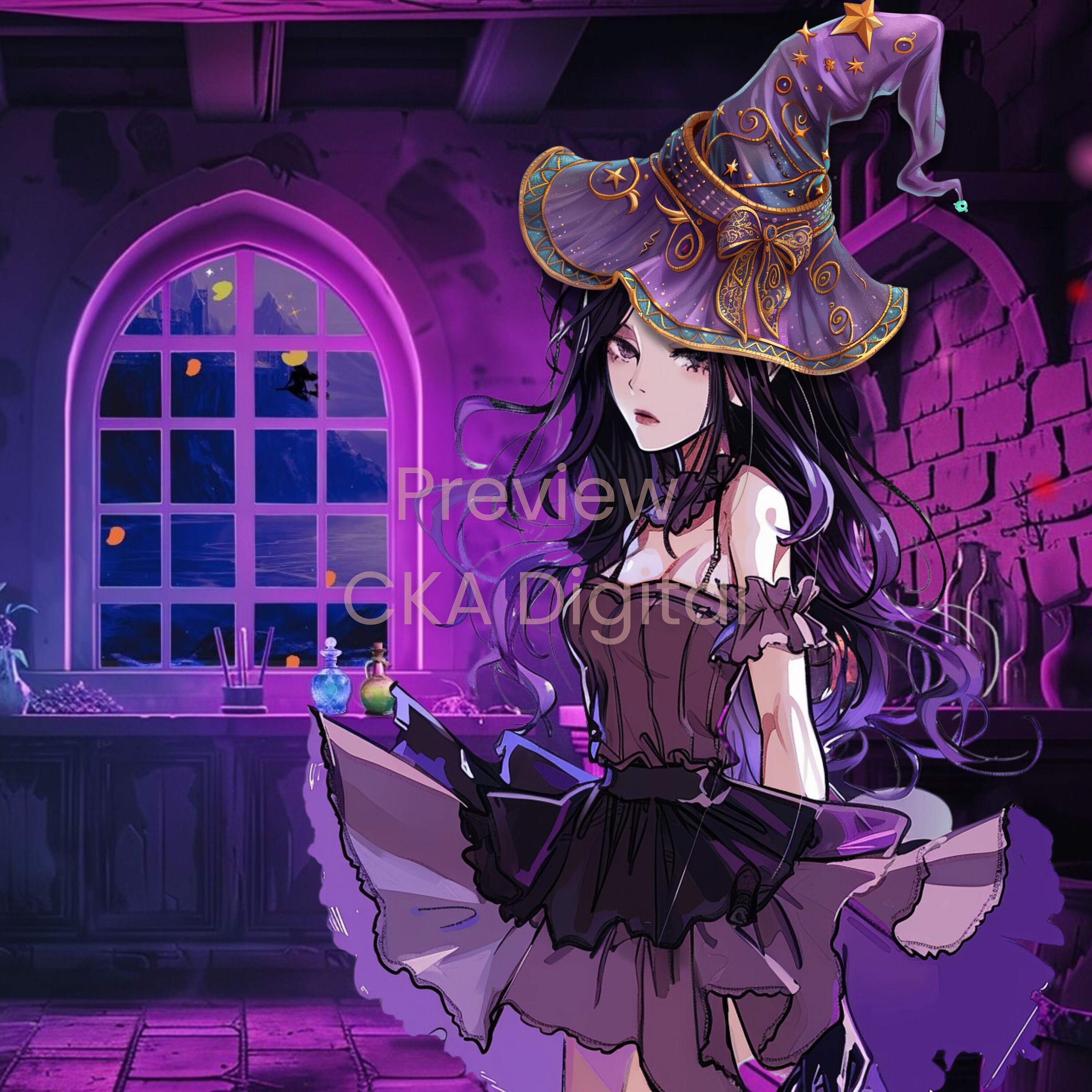 Vtuber Asset, Wizard Hat, Witch Stream Decoration, Vtuber Background, Twitch Asset, Vtuber ...