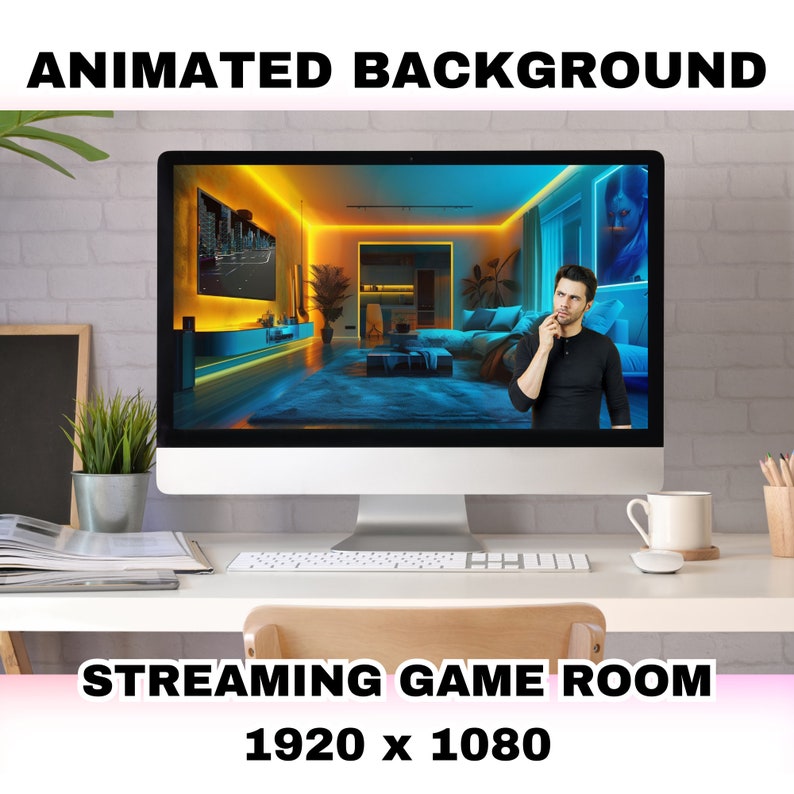 Vtuber Animated Background, Game Streaming Room Background, Animated ...