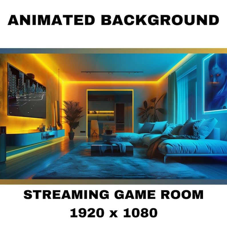 Vtuber Animated Background, Game Streaming Room Background, Animated ...