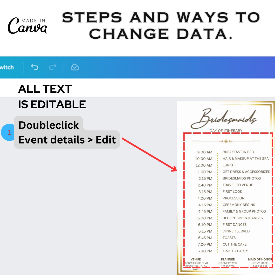 Editable Wedding Invitation, Electronic Wedding Invitation, Wedding ...