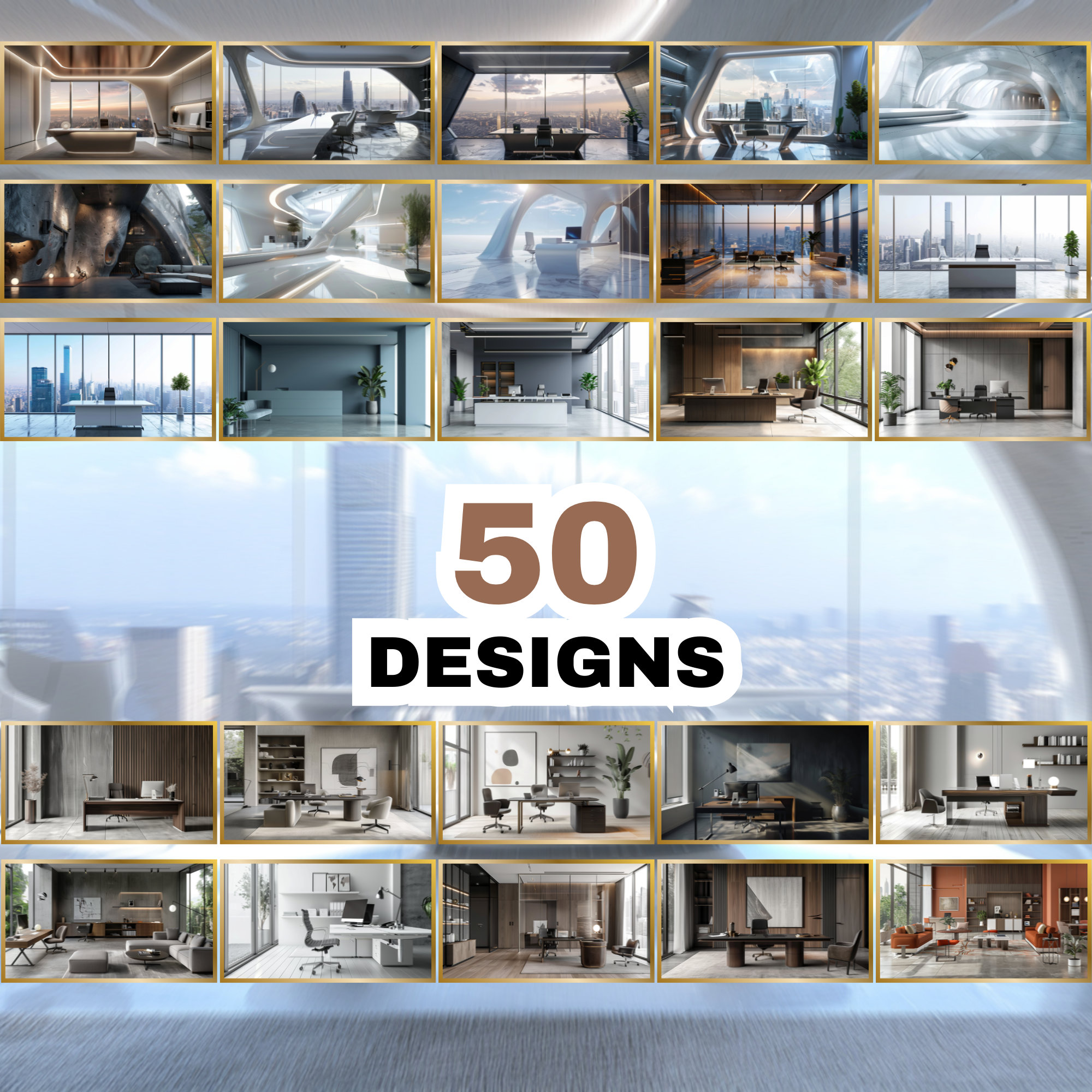 50 Soft Focus Modern Office Digital Backgrounds, 50 Modern Office ...