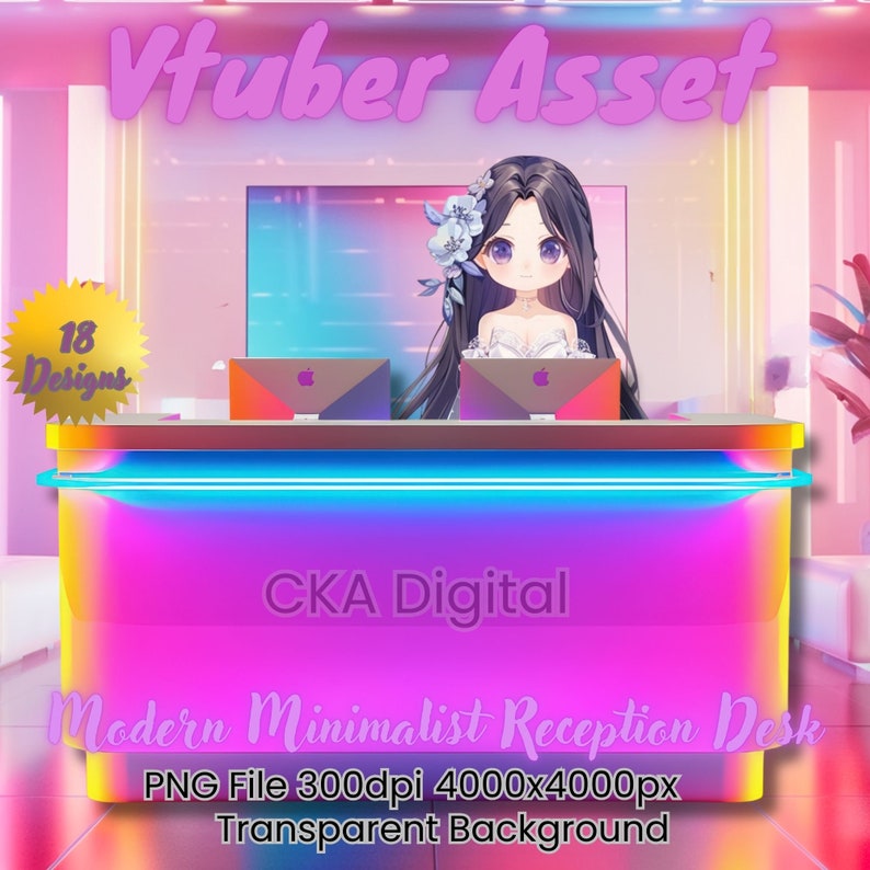 Vtuber Asset, 18 Futuristic Neon Lighted Podium, Pngtuber, Transparent ...