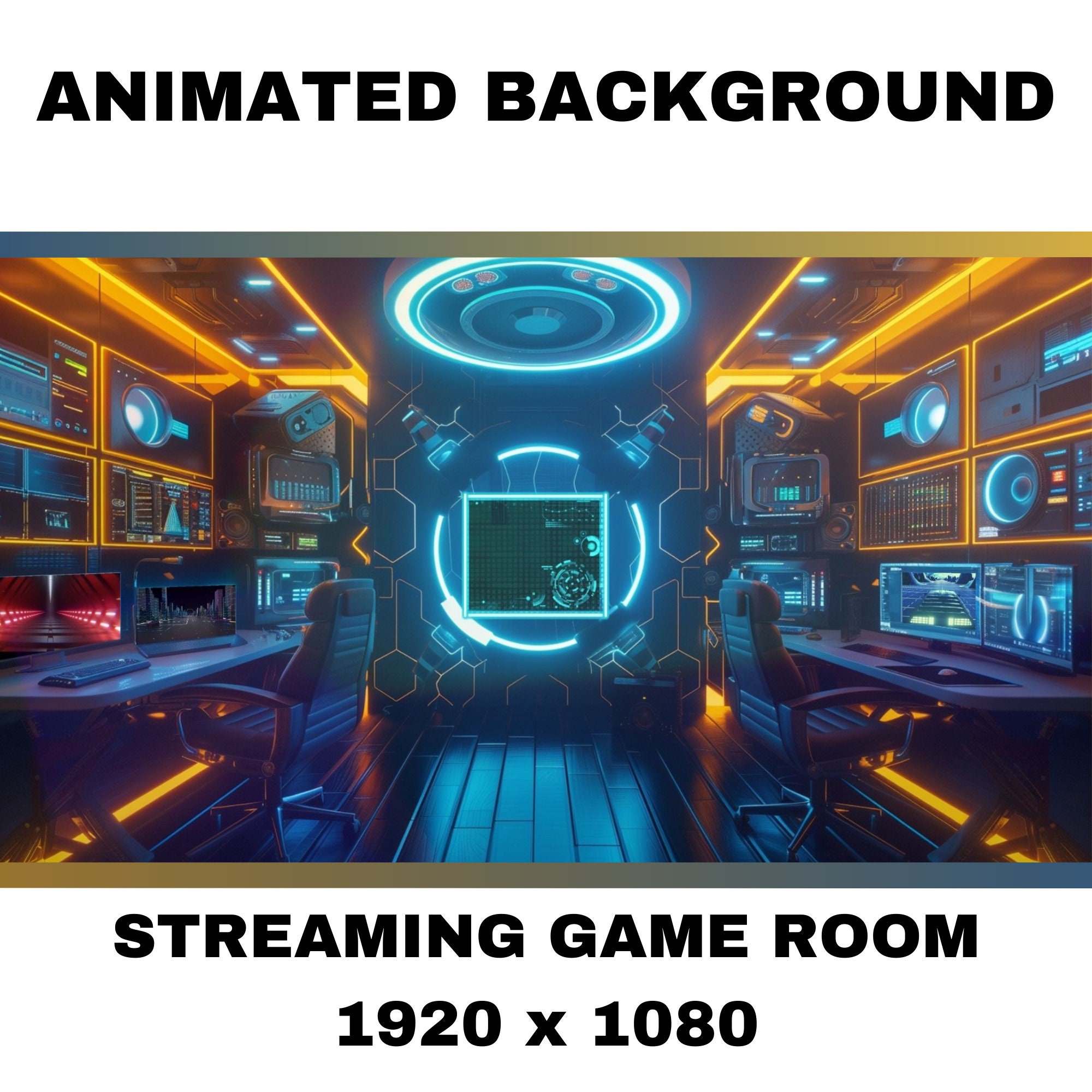 Vtuber Animated Background, Game Streaming Room Background, Vtuber Room ...