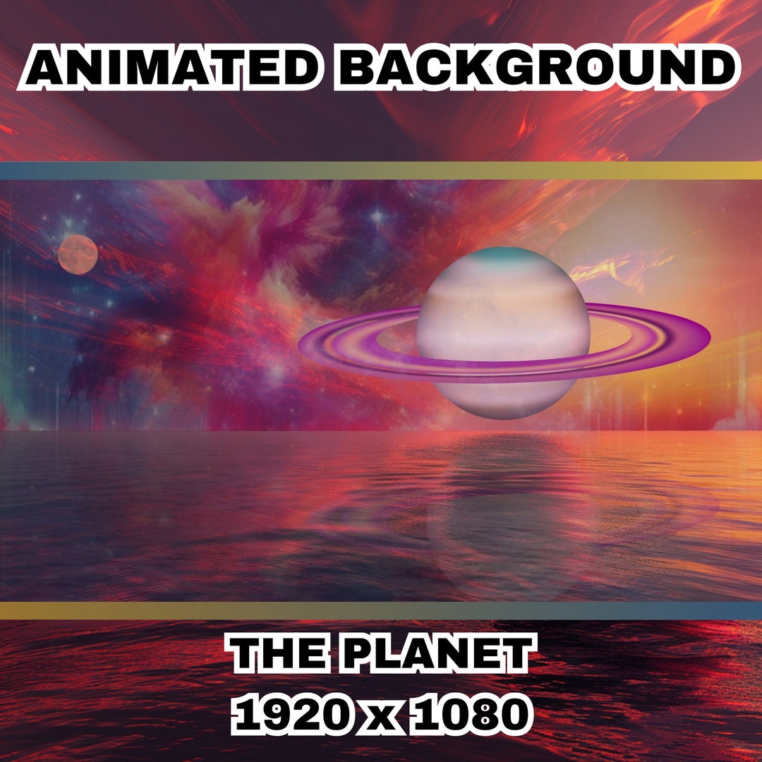 Vtuber Animated Background for Twitch, Big Planet Celestial Dreamscape ...