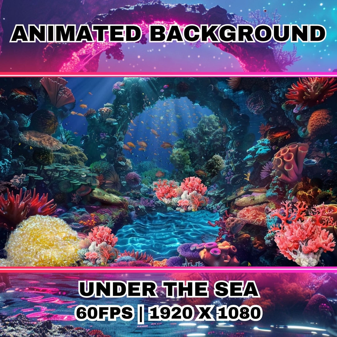 Vtuber Animated Background Ocean Deep, Vtuber Stream Overlay, Vtuber ...
