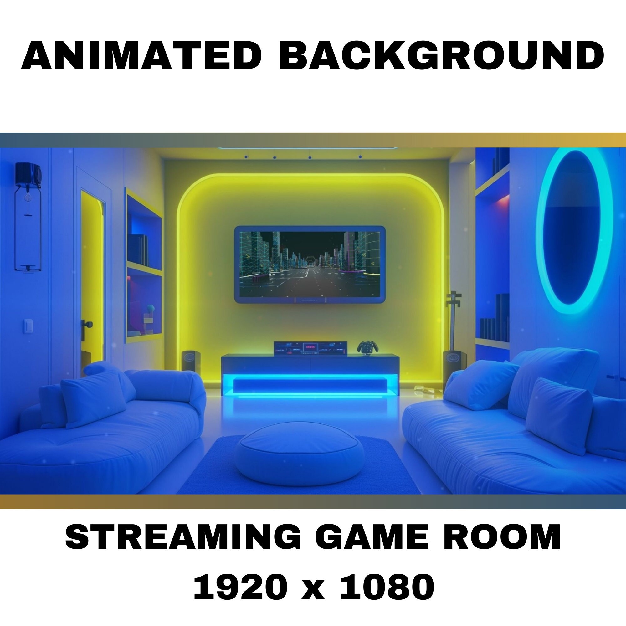 Vtuber Animated Background, Game Streaming Room Background, Animated ...