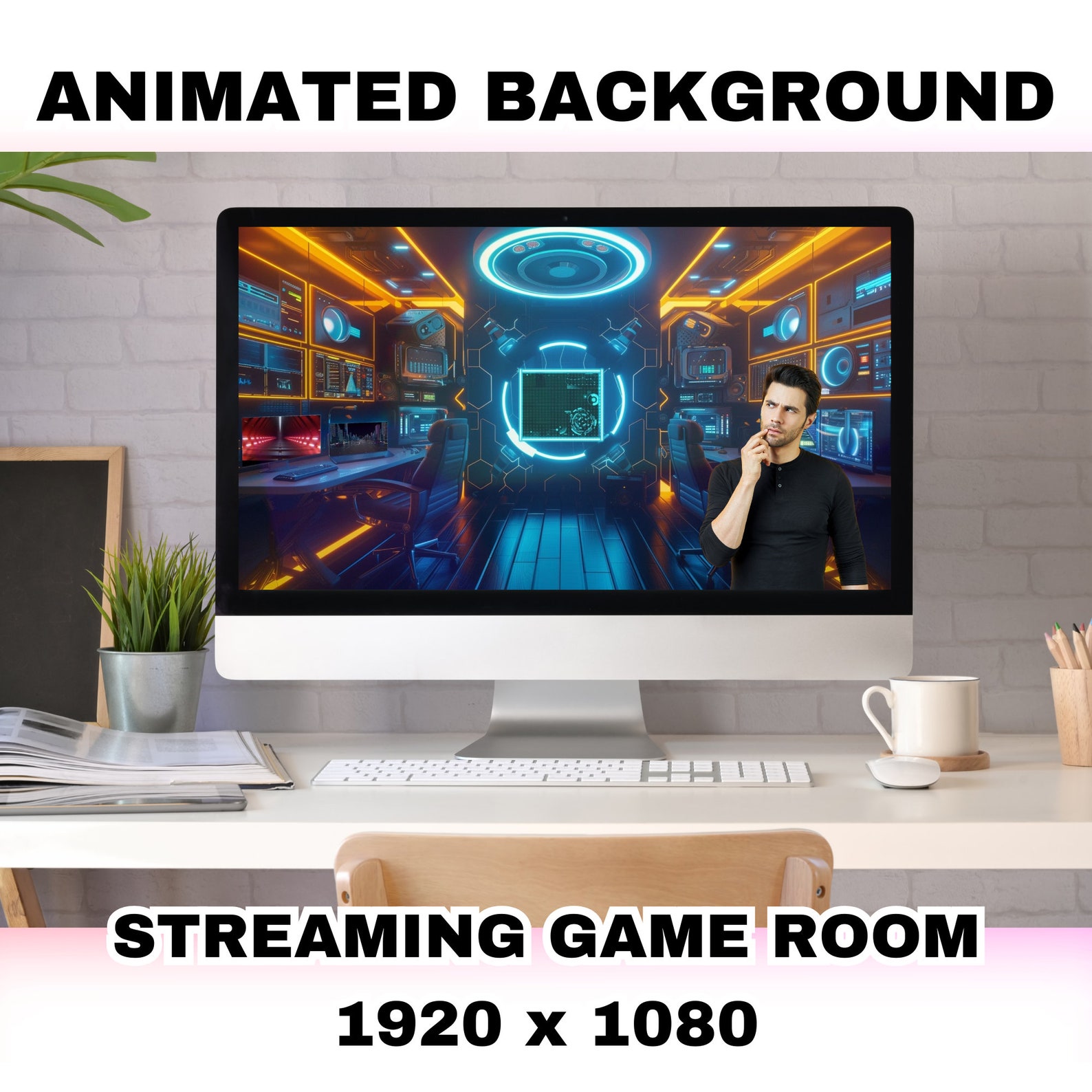 Vtuber Animated Background, Game Streaming Room Background, Vtuber Room ...