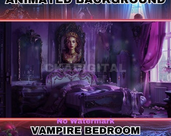 Gothic Vampire Animated Background, Stream Screens, Vtuber Background ...