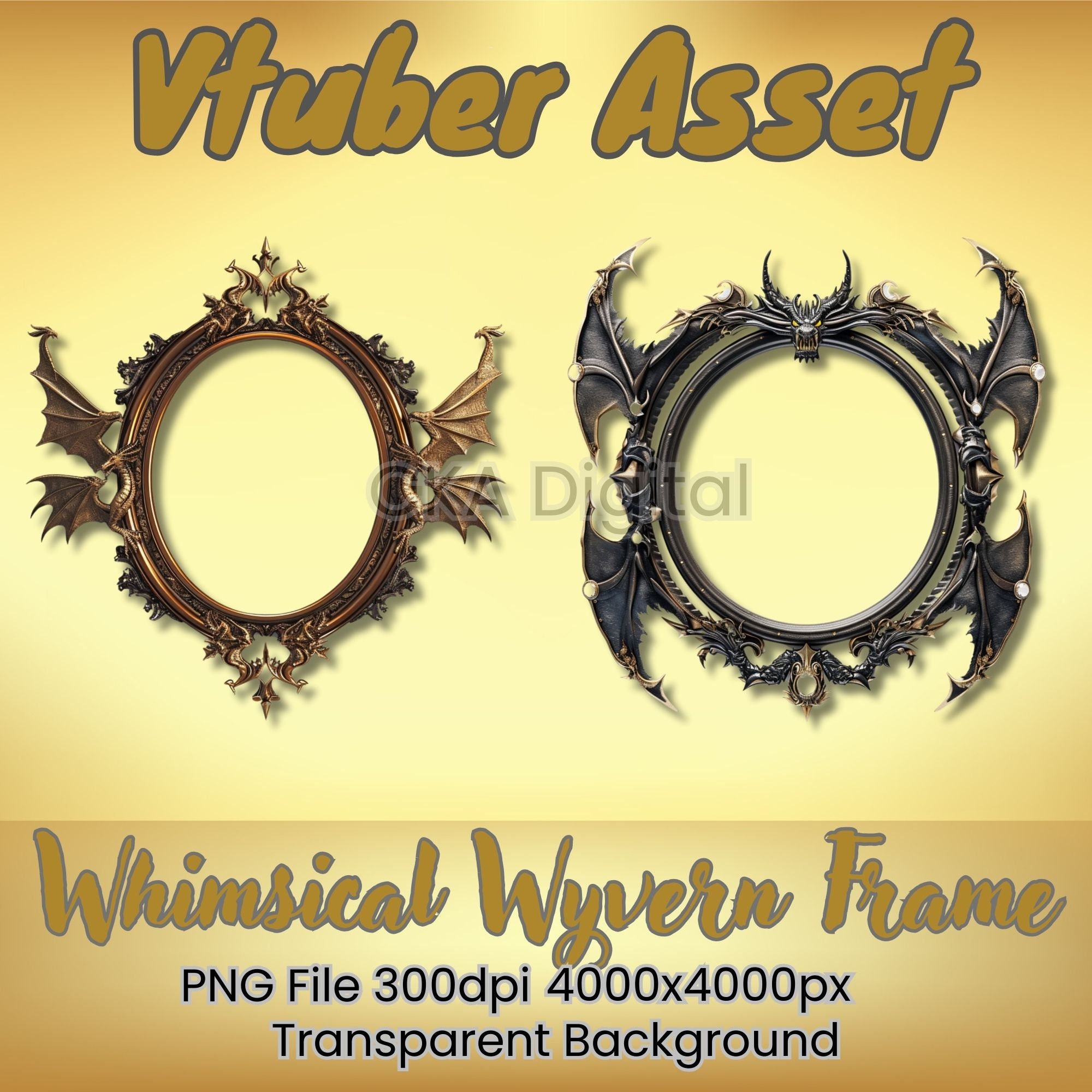 Vtuber Steampunk, 19 VTuber Gothic Steampunk Wyvern Bilderrahmen für ...