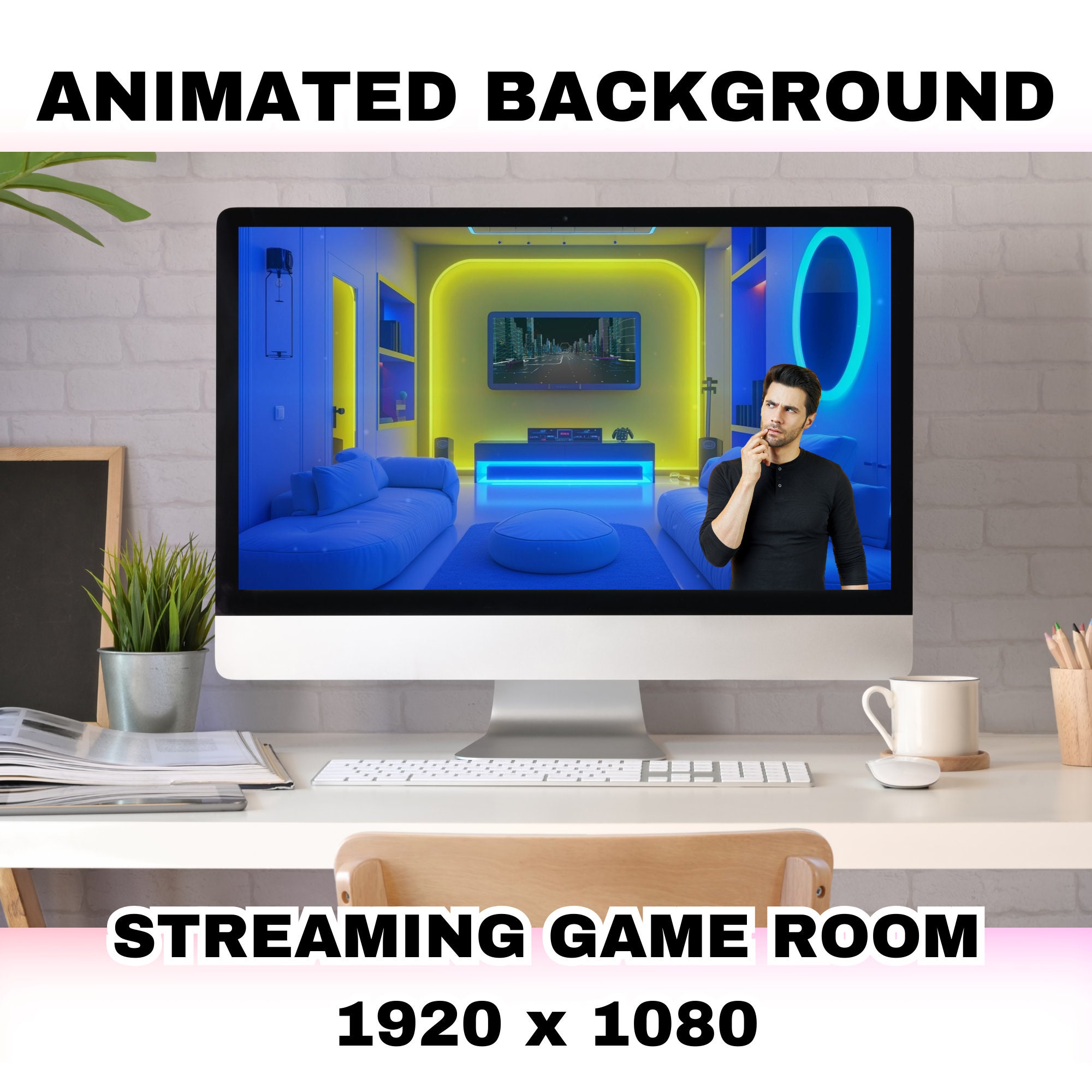 Vtuber Animated Background, Game Streaming Room Background, Animated ...