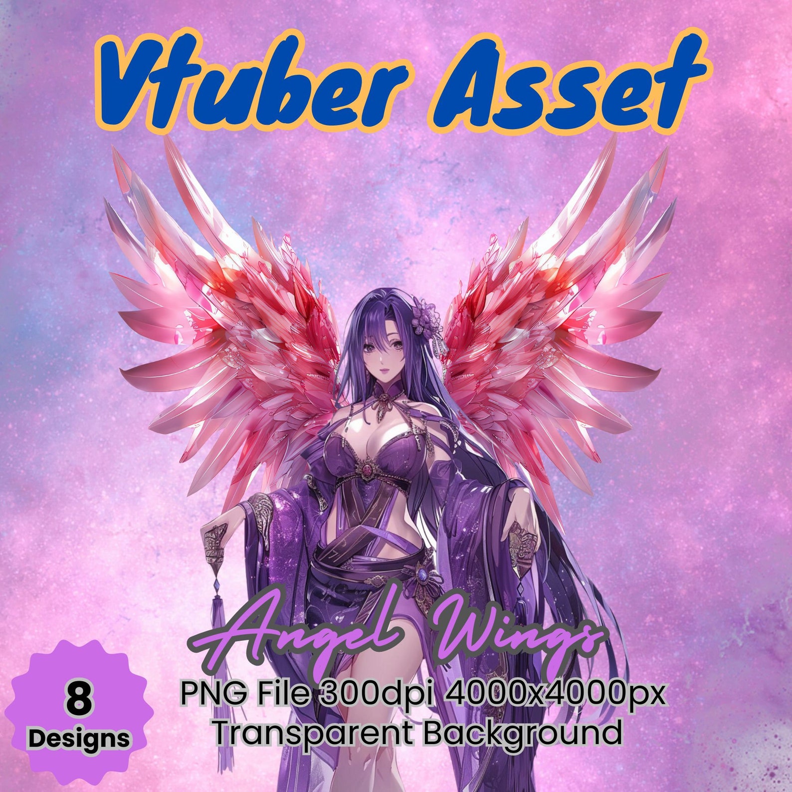 Vtuber Asset, 8 Cosmic Star Angle Wings, Pngtuber, PNG Files ...
