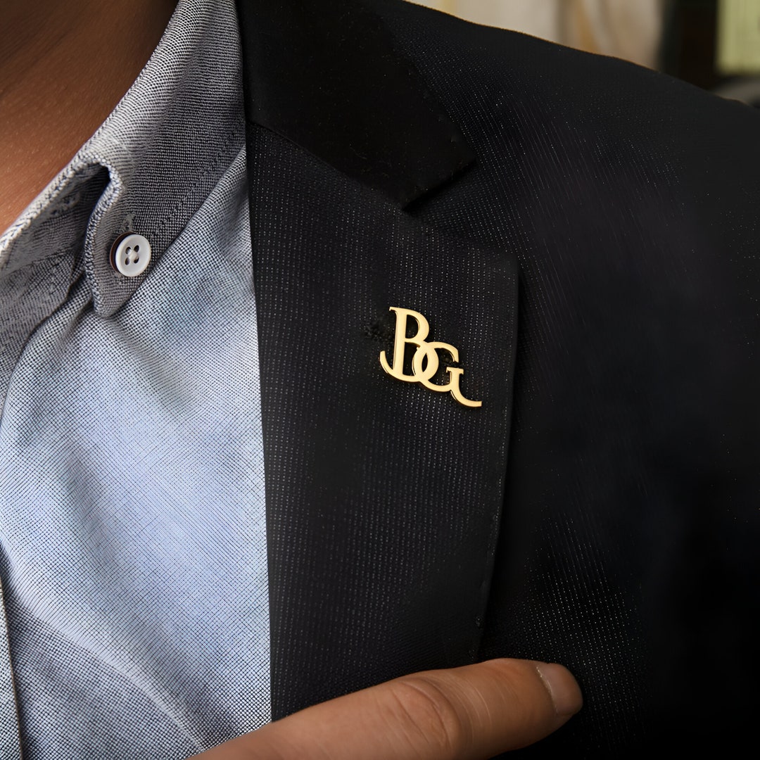 Custom Initials Pin: Unique Personalized Accessory, Adds a Personal ...