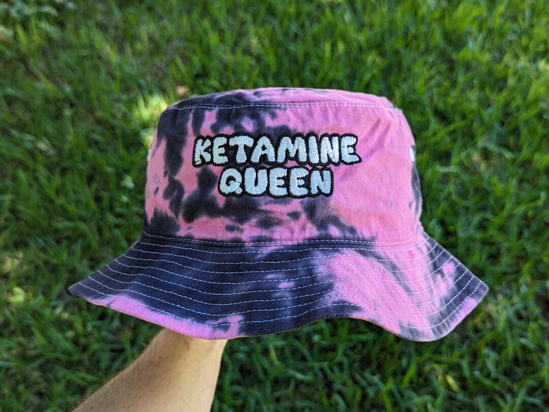 Tie Dye Ketamine Queen Embroidered Bucket Hat Rave Accessories Rave ...
