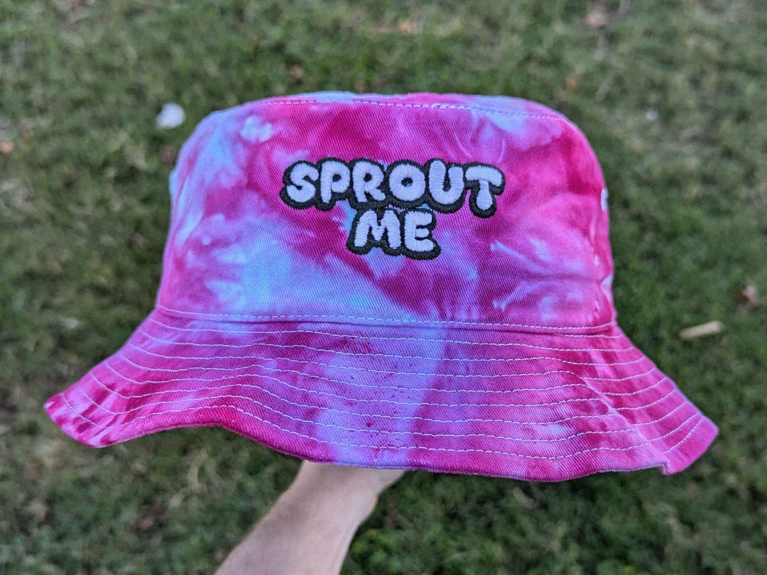SPROUT ME Embroidered Tie Dye Bucket Hat Rave Accessories Rave Outfit ...