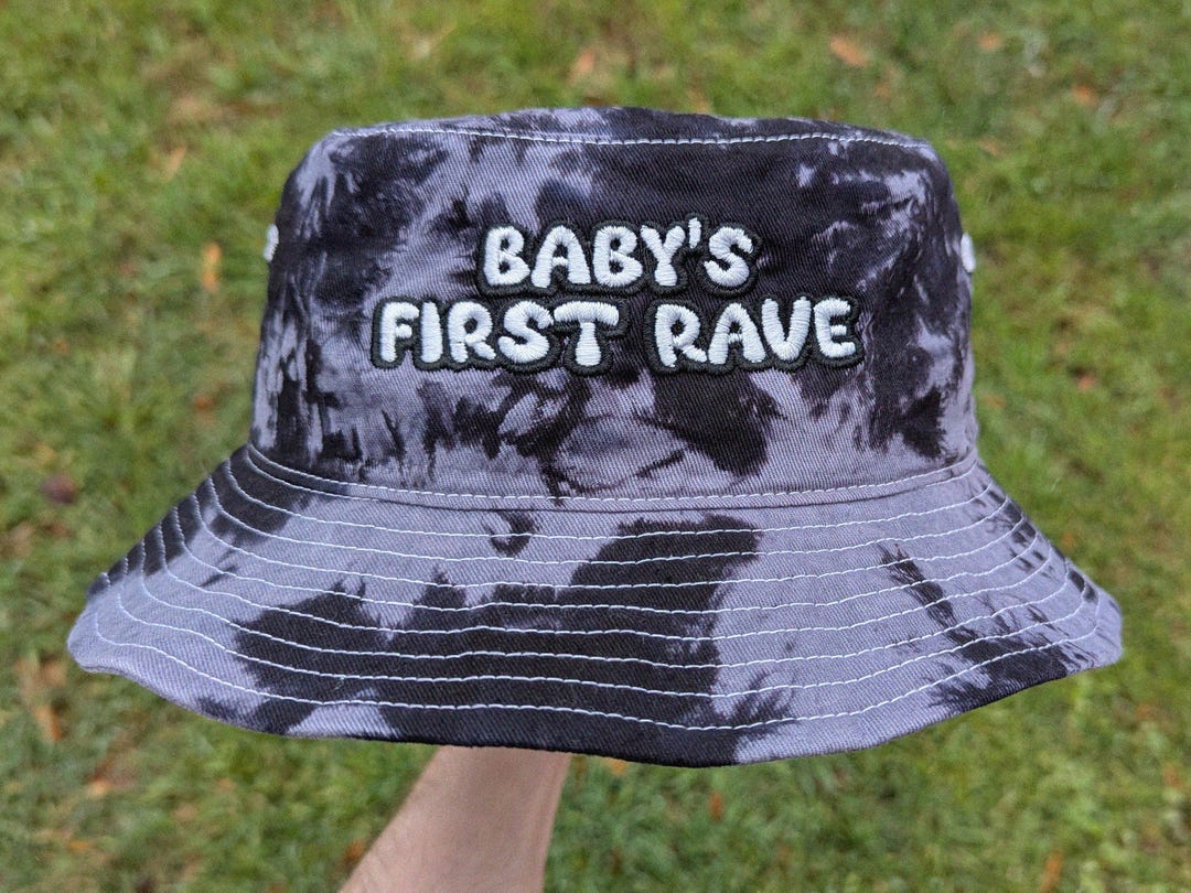 Baby's First Rave - Embroidered Tie Dye Bucket Hat - Rave Accessories ...
