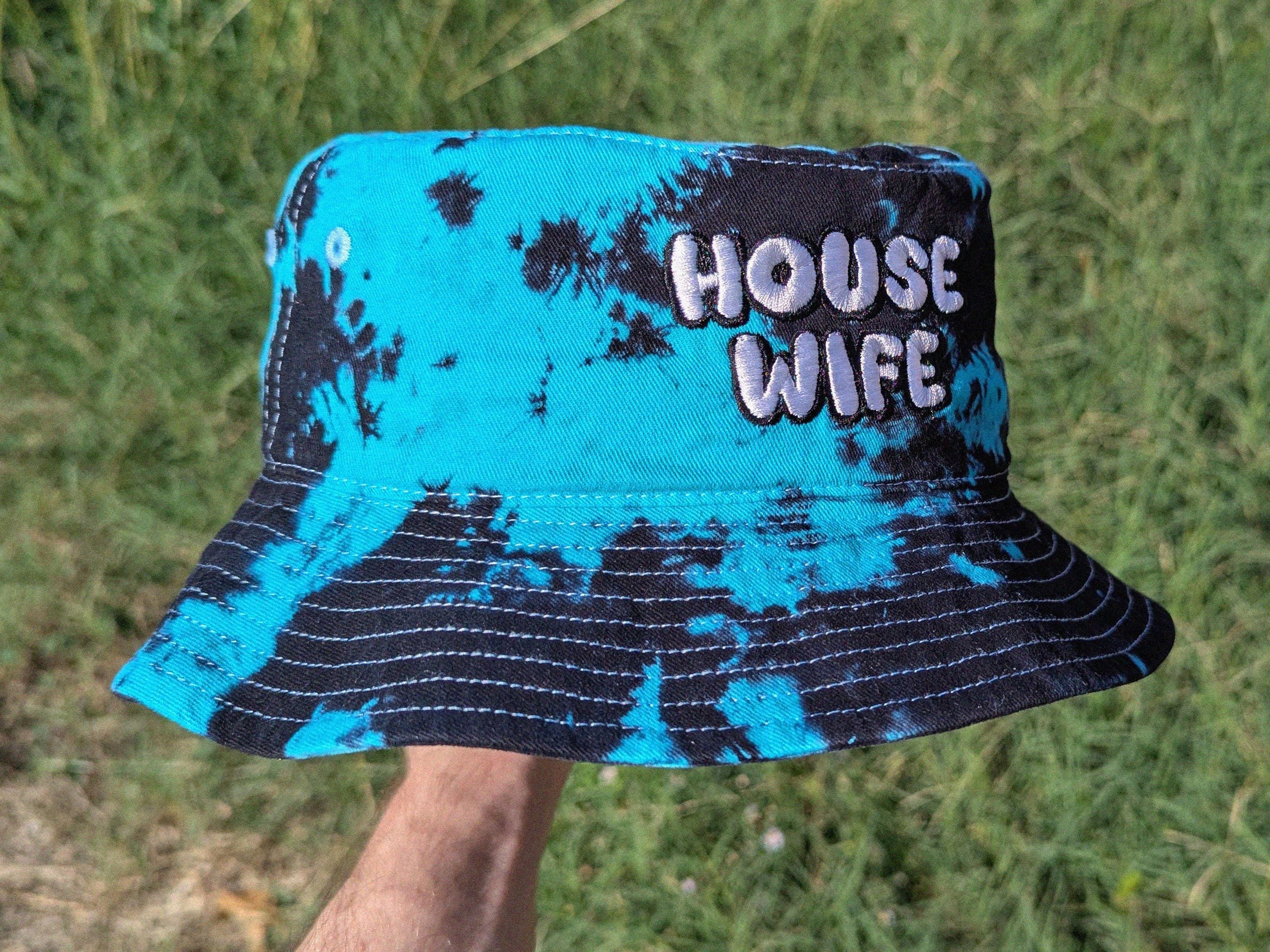 House Wife - Embroidered Tie Dye Bucket Hat - Rave Outfit Music ...