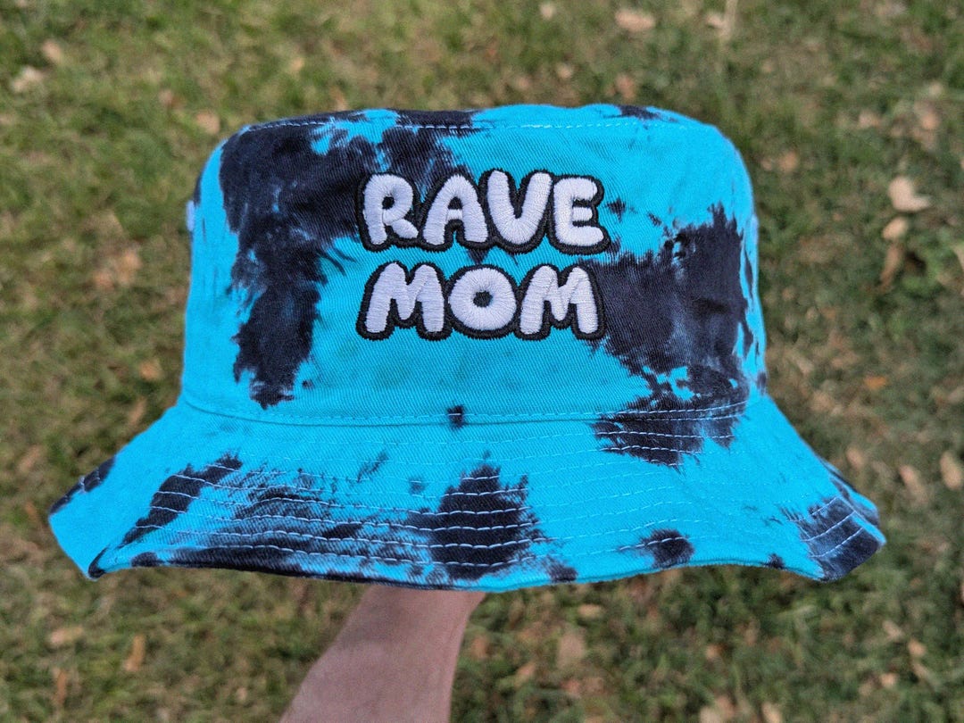 Rave Mom - Tie Dye Embroidered Bucket Hat - Rave Accessories Rave ...