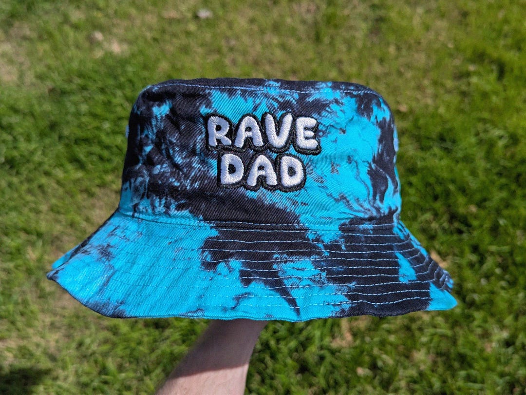 Rave Dad - Tie Dye Embroidered Bucket Hat - Rave Accessories Rave ...