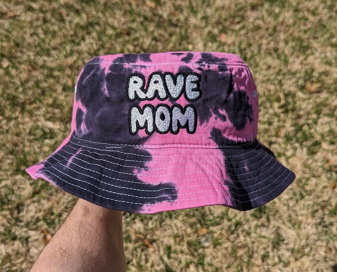 Tie Dye Rave Mom Embroidered Bucket Hat Rave Accessories Rave Outfit ...