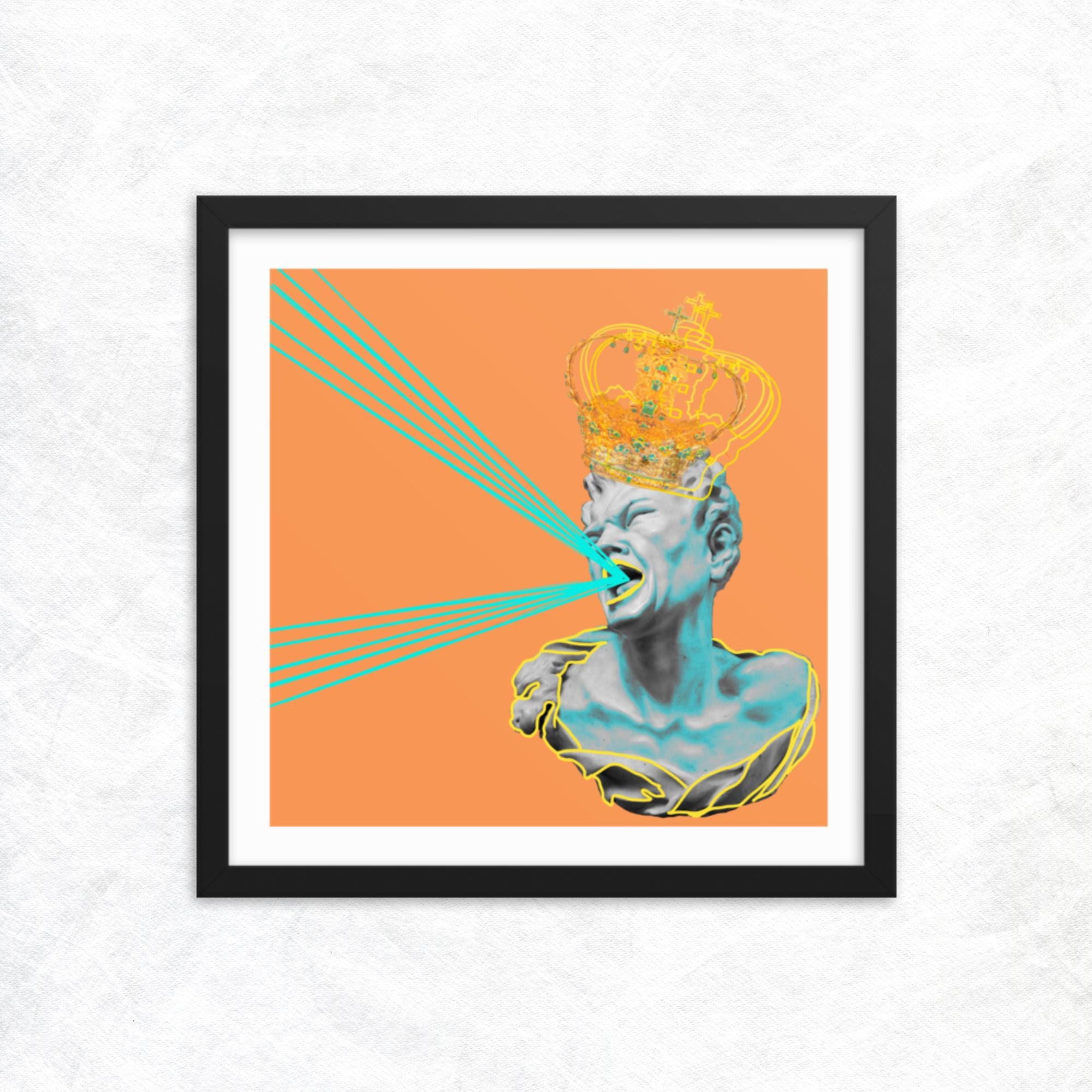 Marsyas the Tormented Satyr Collage Vibrant Colours and Crown Unique ...