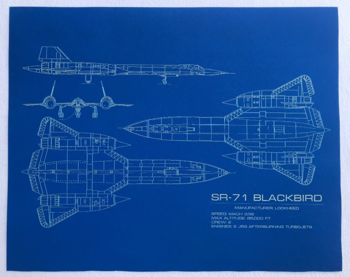 Vintage Military Airplane Decor Blueprint Patent Prints Art Aviation ...