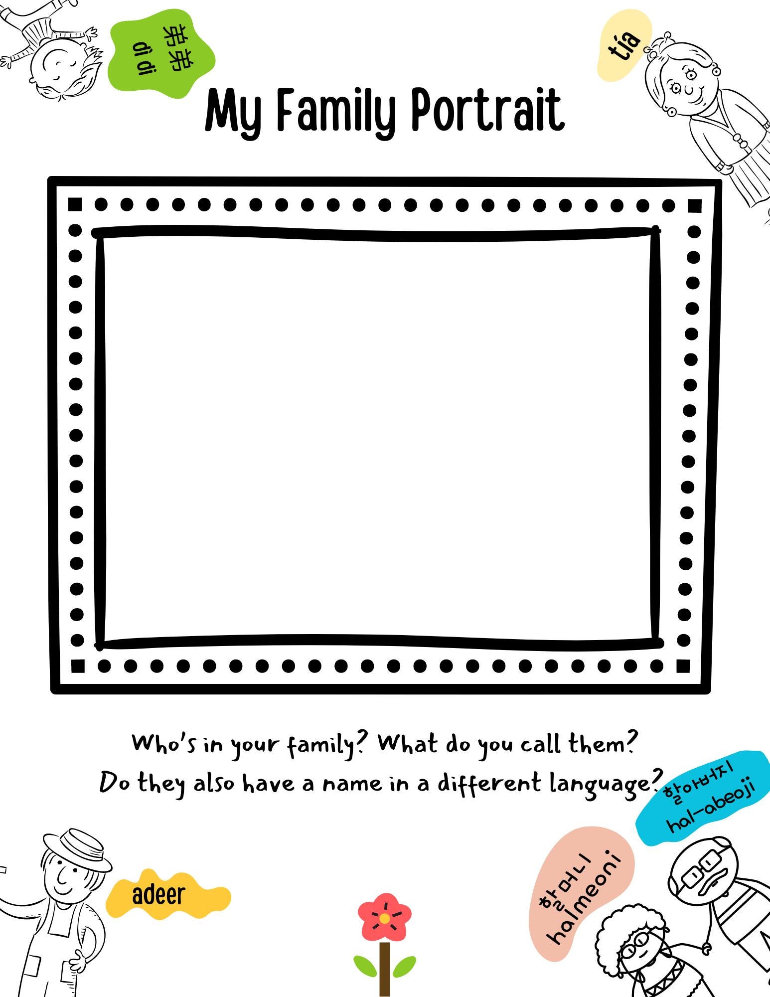 Printable Multicultural Heritage Activity Sheet for Kids Teach Mixed ...