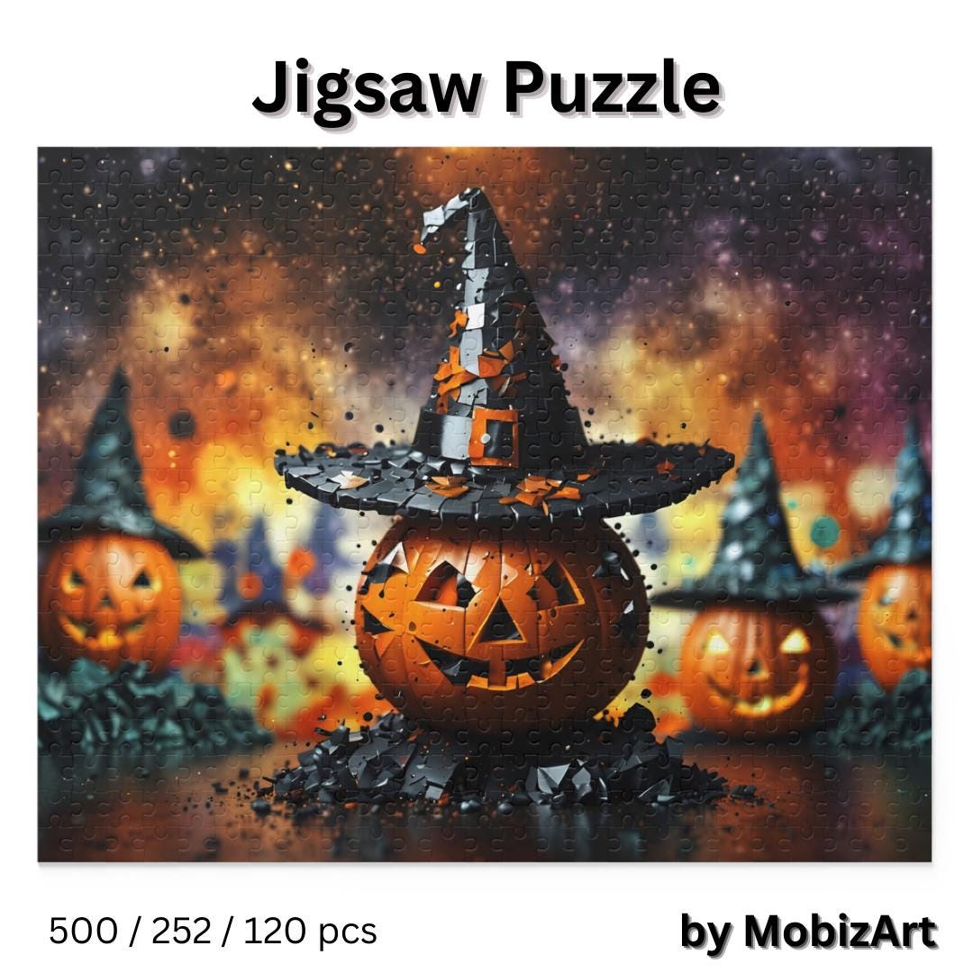 Spooky Midnight Jigsaw Puzzle: Halloween Edition 120, 252, 500-piece - Etsy