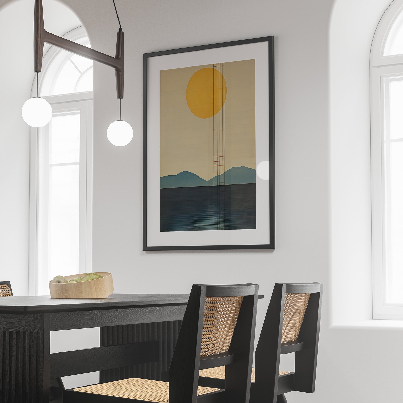 Sunrise Minimal Wall Art, Light Colors Vibrant Print, Modern Blurred ...