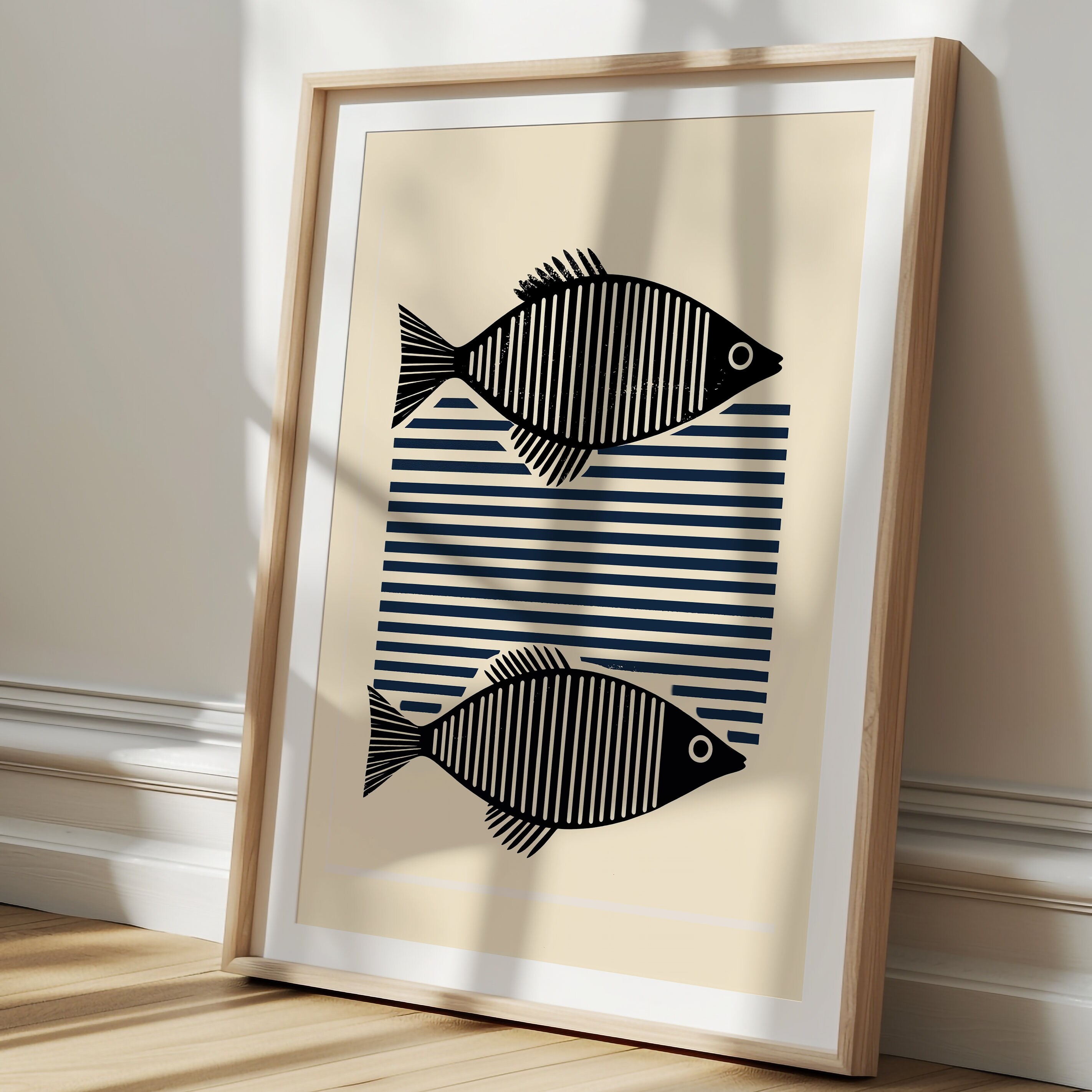 Retro Fish Wall Art Print, Sea Life Illustration Print, Vintage Food ...