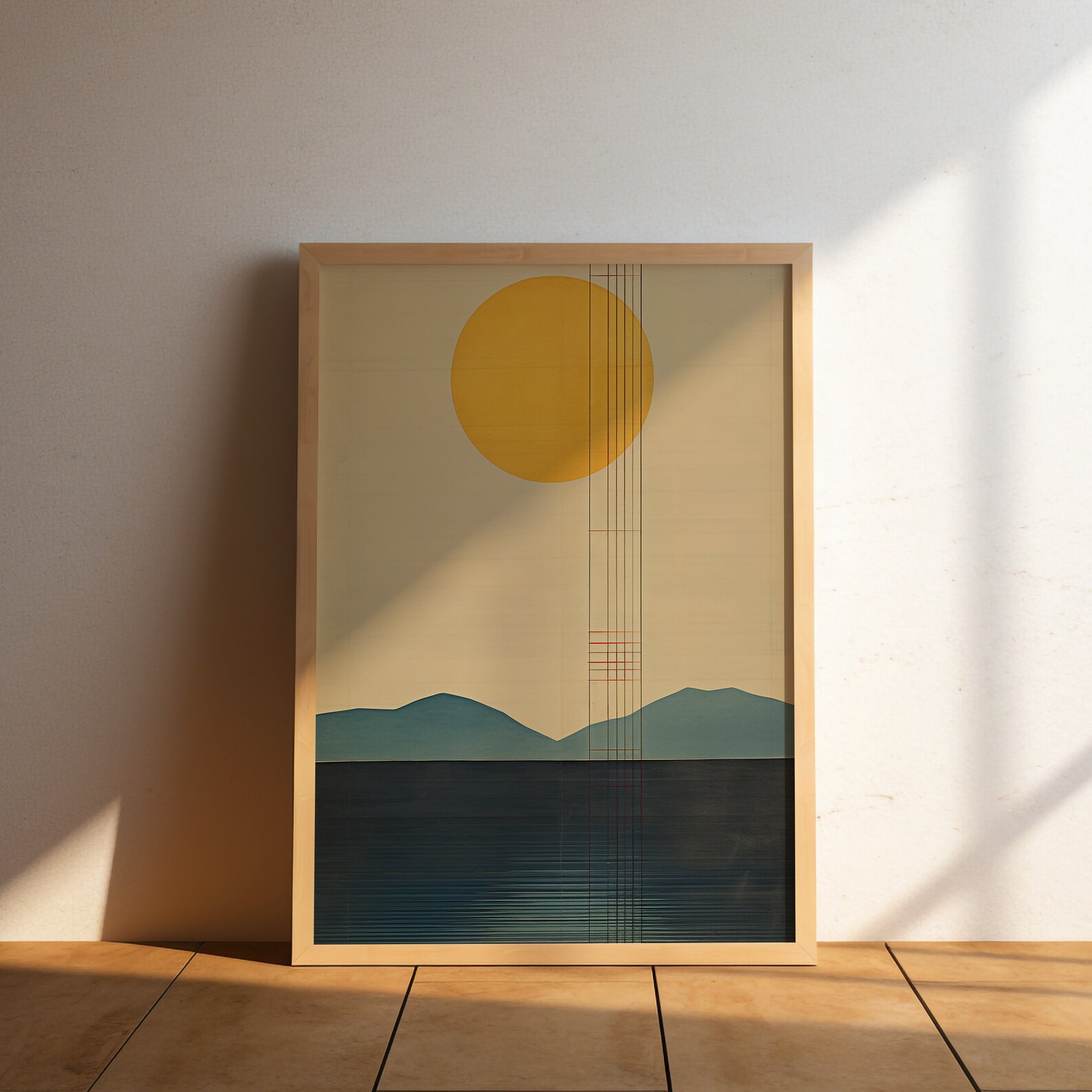 Sunrise Minimal Wall Art, Light Colors Vibrant Print, Modern Blurred ...