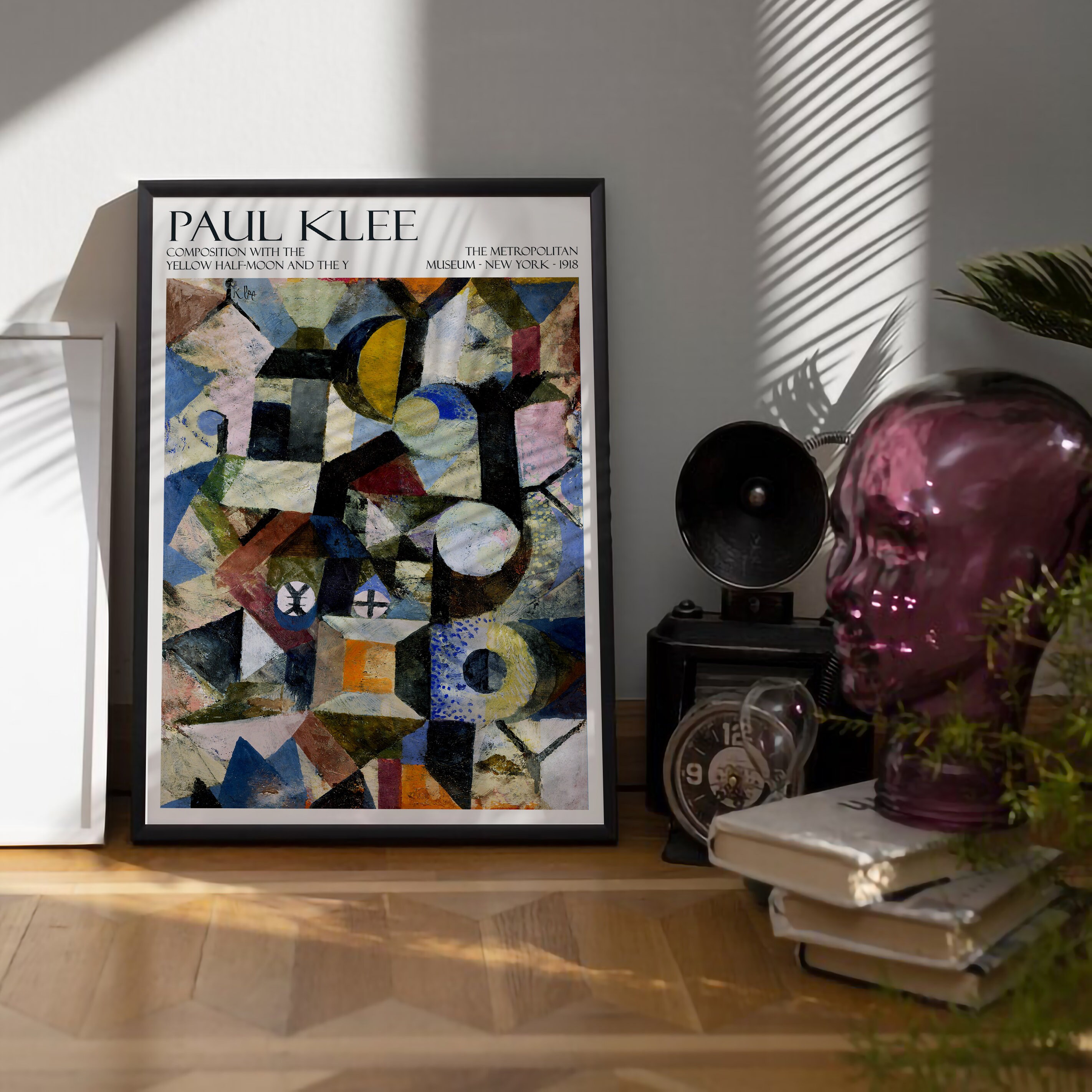 Paul Klee Exhibition Poster, Composition Yellow Half-moon and Y, Famous ...