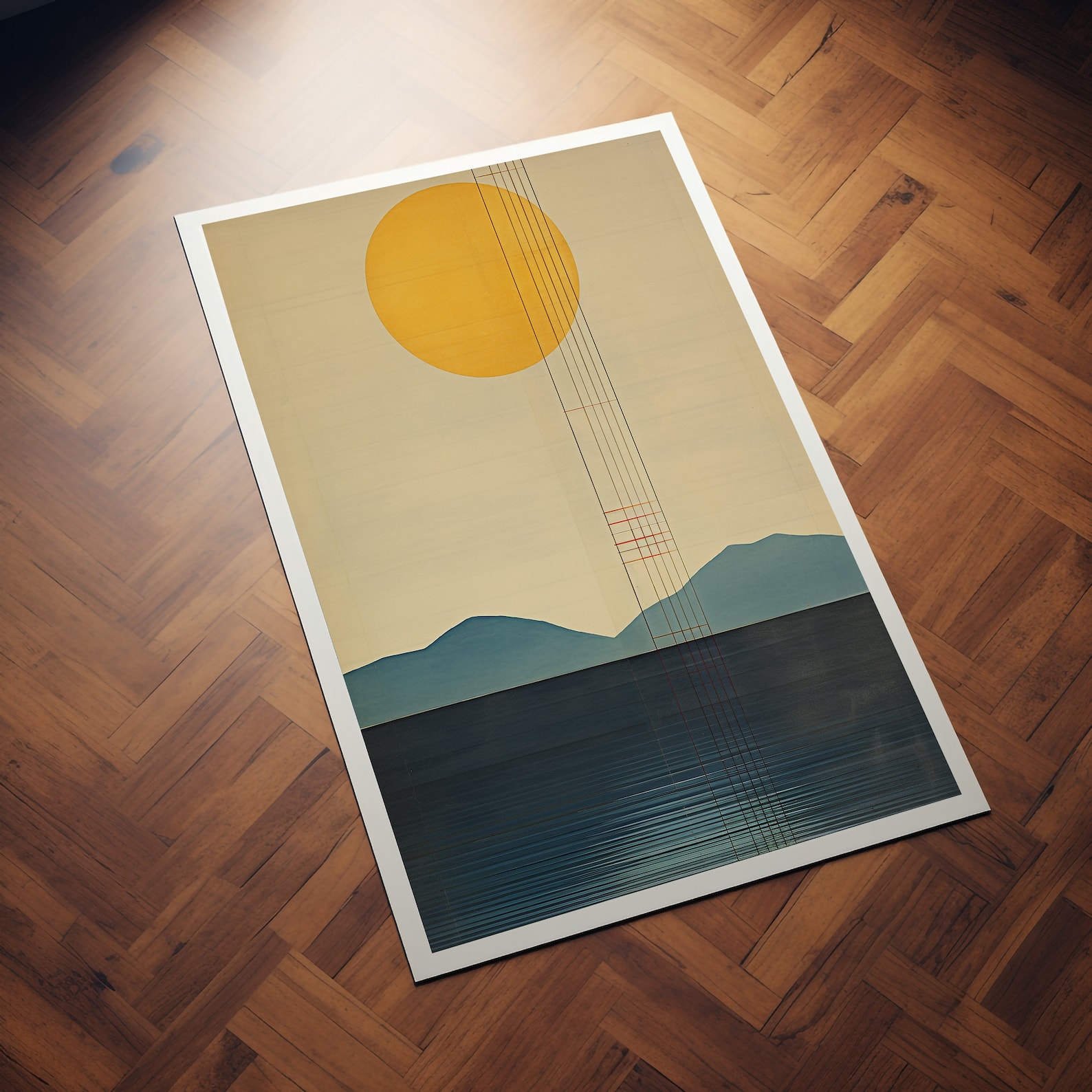 Sunrise Minimal Wall Art, Light Colors Vibrant Print, Modern Blurred ...