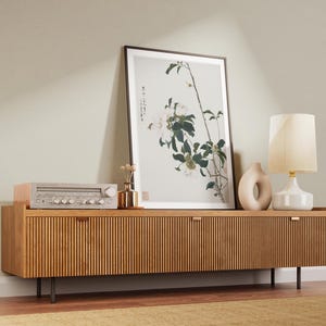 Traditional Japanese Flowers Insect Print, Original Japan Design Poster ...